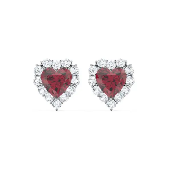 Jewlr Halo Heart Stud Earrings