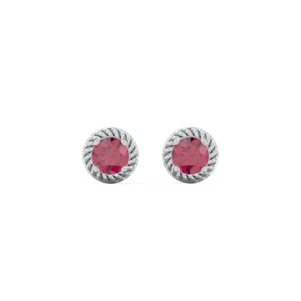 Jewlr Twisted Rope Birthstone Stud Earrings
