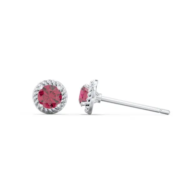Jewlr Twisted Rope Birthstone Stud Earrings