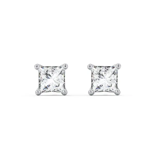 Jewlr Princess Cut Stud Earrings