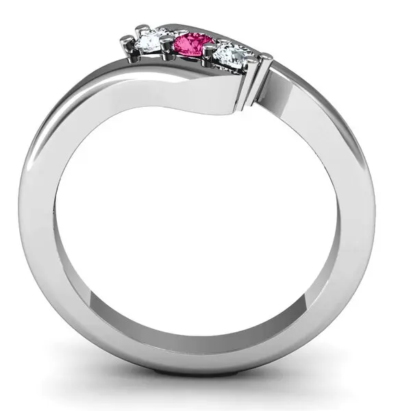 Jewlr Three Stone Classic Bypass Ring