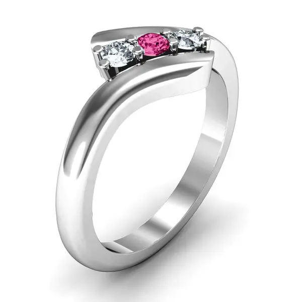 Jewlr Three Stone Classic Bypass Ring