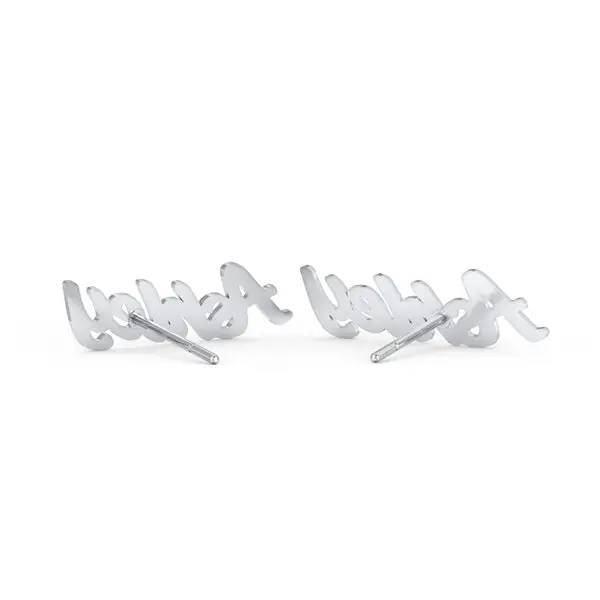 Jewlr Personalized Name Stud Earrings