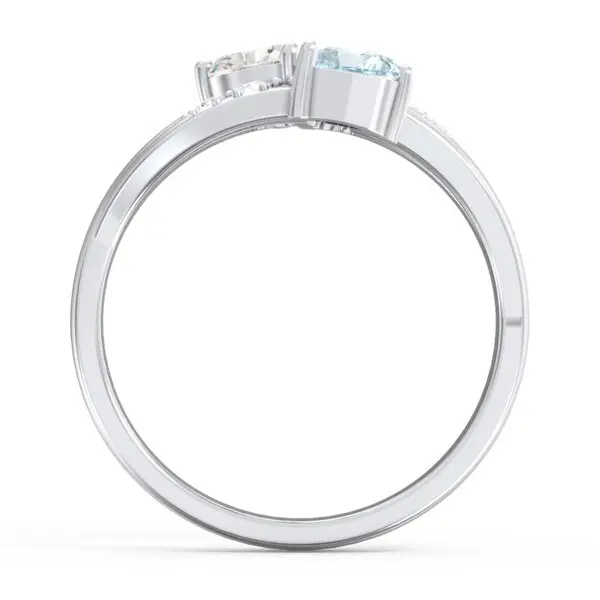 Jewlr Heart Cluster Ring With Accents