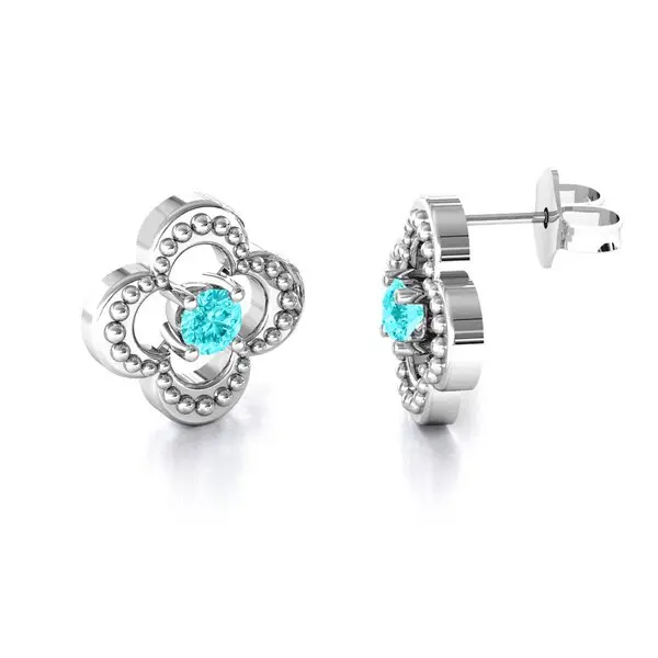 Jewlr Shimmering Clover Earrings