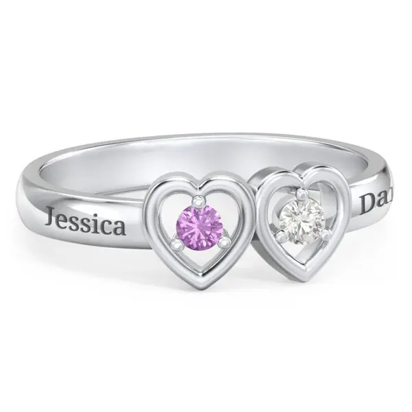 Jewlr Kissing Hearts Ring