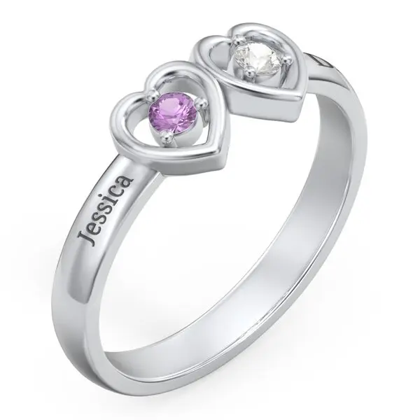 Jewlr Kissing Hearts Ring