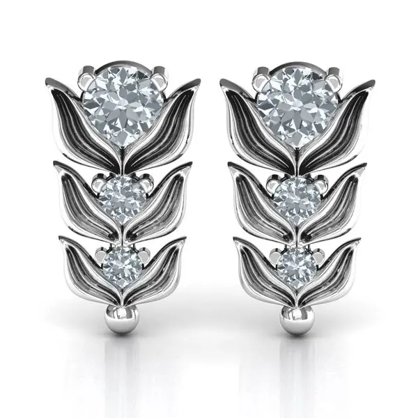 Jewlr Be-leaves In Nature Earrings - Sterling Silver