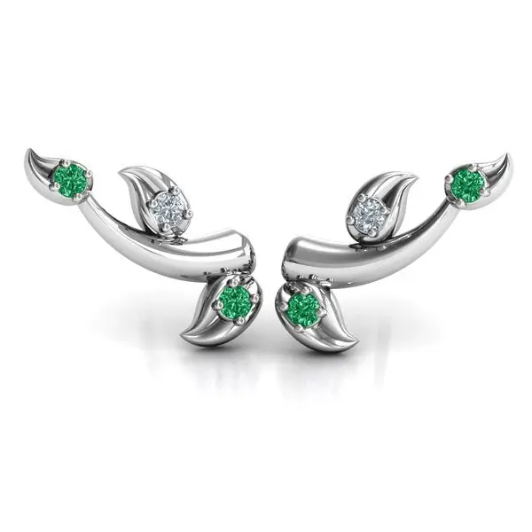 Jewlr Beyond Be-leaf Earrings - Sterling Silver