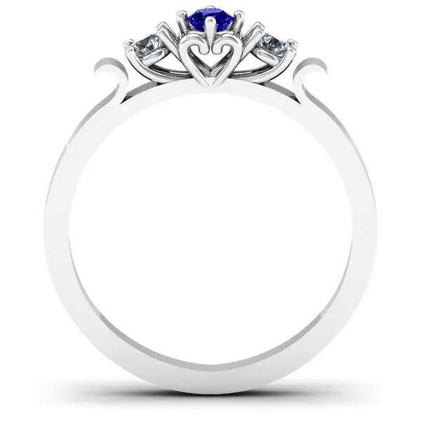 Jewlr 3-stone Ring With Heart Gallery