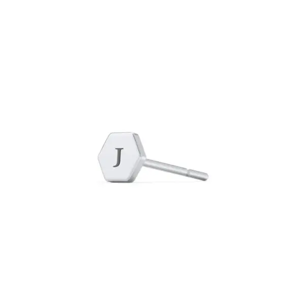 Jewlr Engravable Hexagon Shape Single Stud