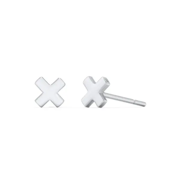 Jewlr X Shaped Stud Earrings