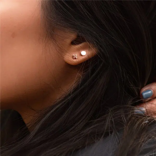 Jewlr X Shaped Stud Earrings