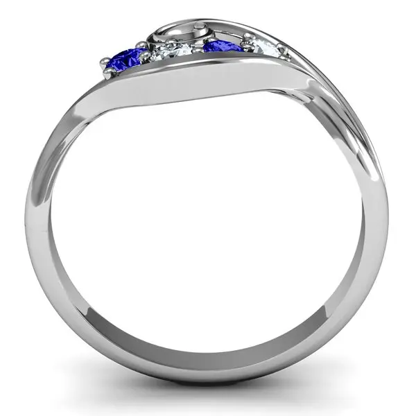 Jewlr 3 8 Stone Swirl Ring