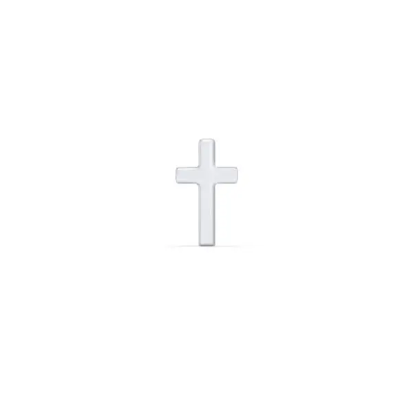 Jewlr Cross Shape Single Stud