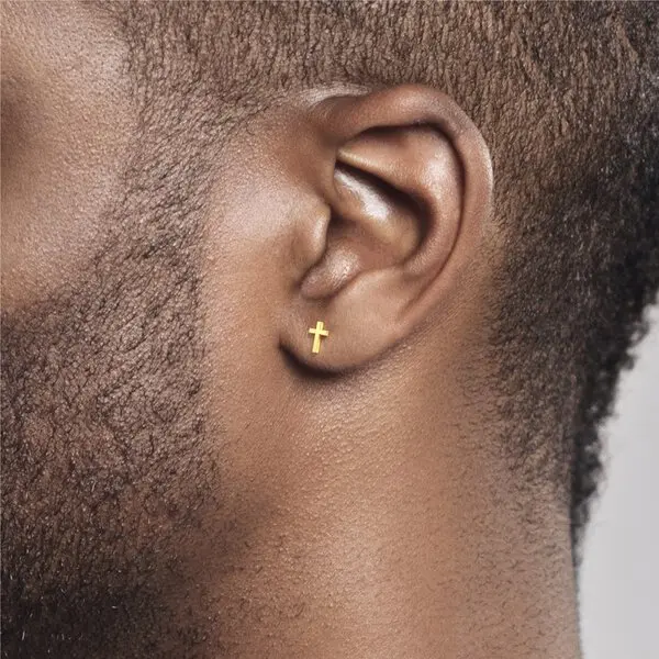 Jewlr Cross Shape Single Stud