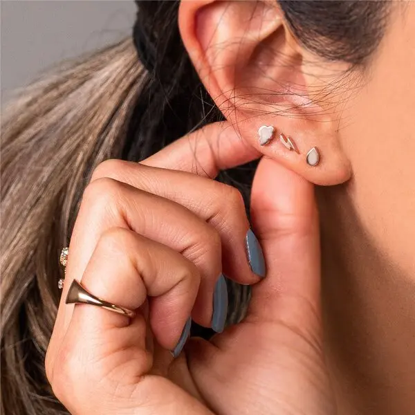 Jewlr Lightning Bolt Shape Stud Earrings