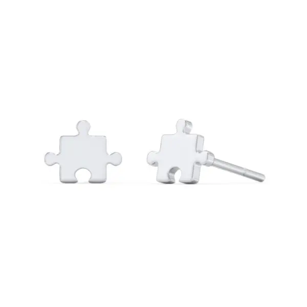 Jewlr Jigsaw Puzzle Shape Stud Earrings