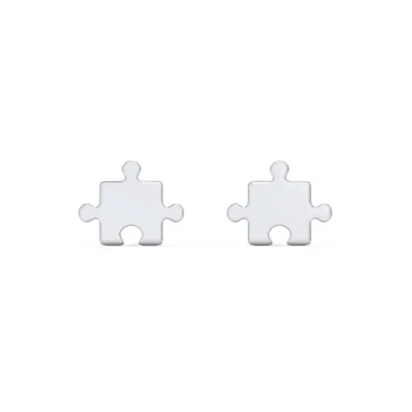 Jewlr Jigsaw Puzzle Shape Stud Earrings