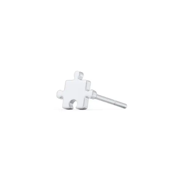 Jewlr Jigsaw Puzzle Shape Single Stud