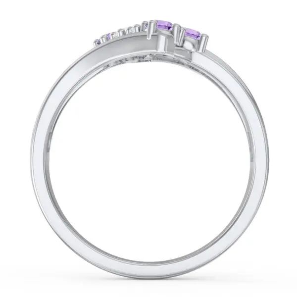 Jewlr 8 Stone Wave Ring
