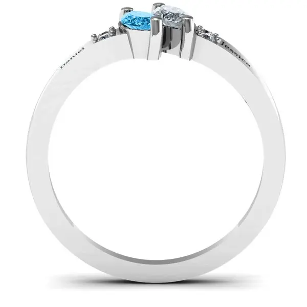 Jewlr Twin Marquises And Accent Ring