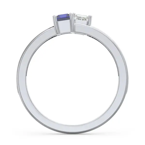Jewlr Two Stone Split Band Ring With Accents