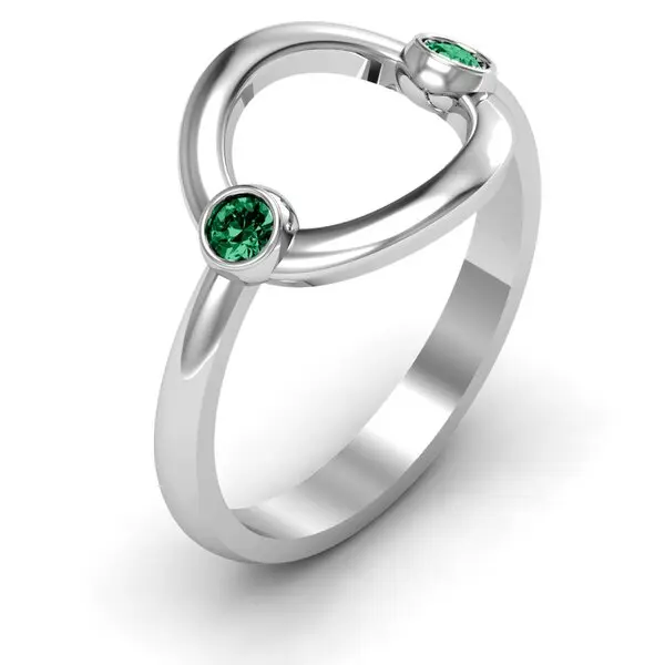 Jewlr Double Stone Karma Ring