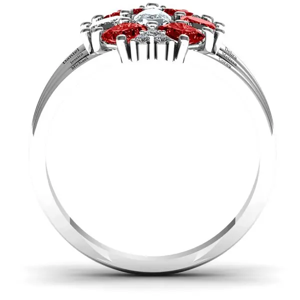 Jewlr Arachna Center Marquise And Princess Ring With Accents