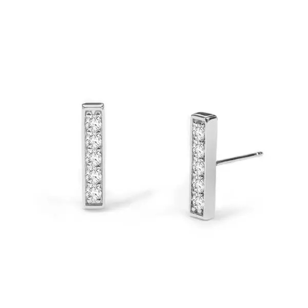 Jewlr Petite Bar Stud Earrings With Accents