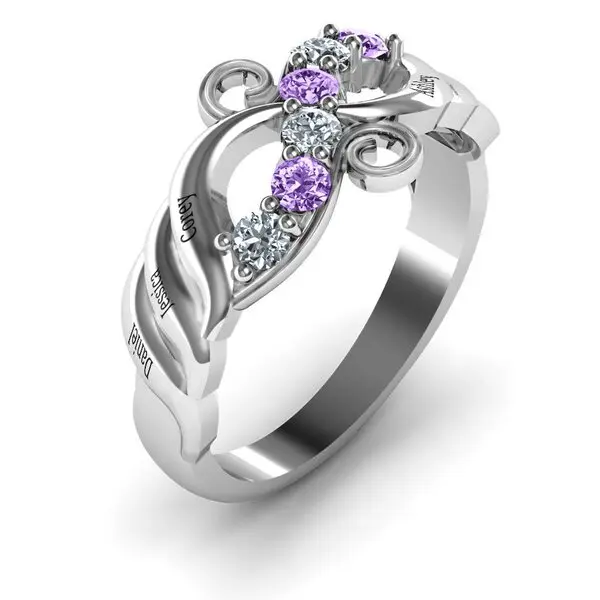 Jewlr Ariel Wave And Swirl Ring