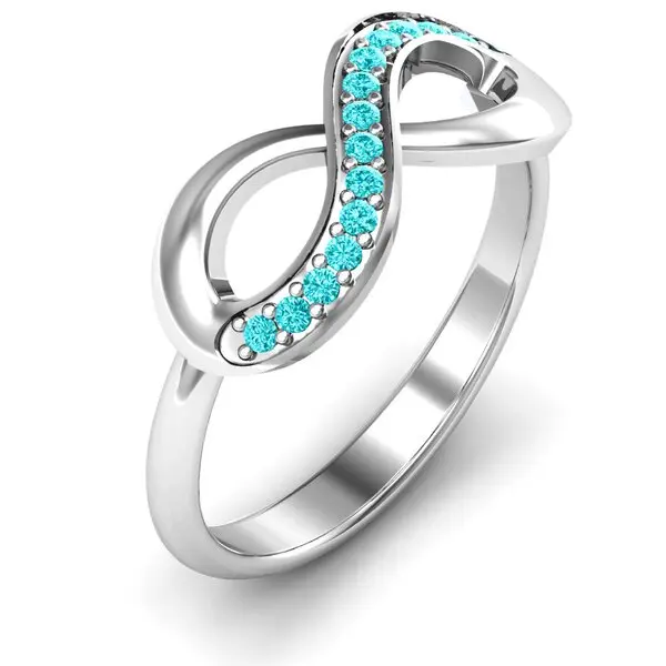 Jewlr Promise Infinity Ring With Single Accent Row