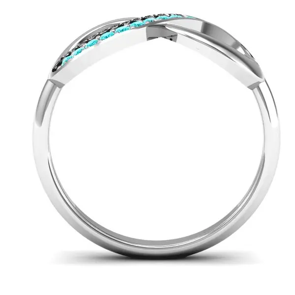 Jewlr Promise Infinity Ring With Single Accent Row
