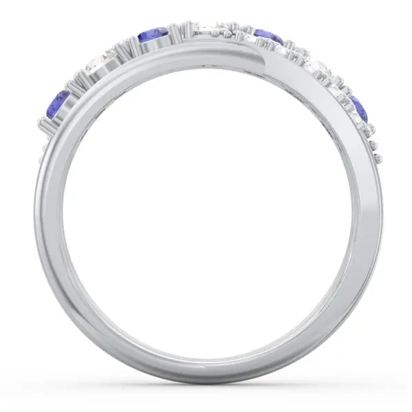 Jewlr 7 Stone Crossover Ring With Accents