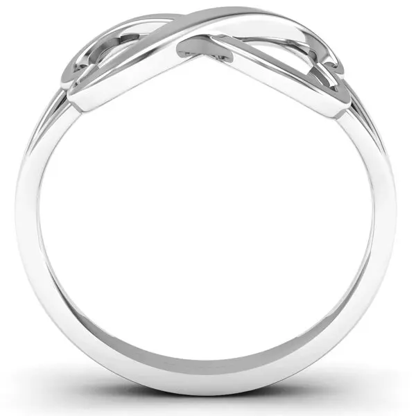 Jewlr Simple Double Heart Infinity Ring