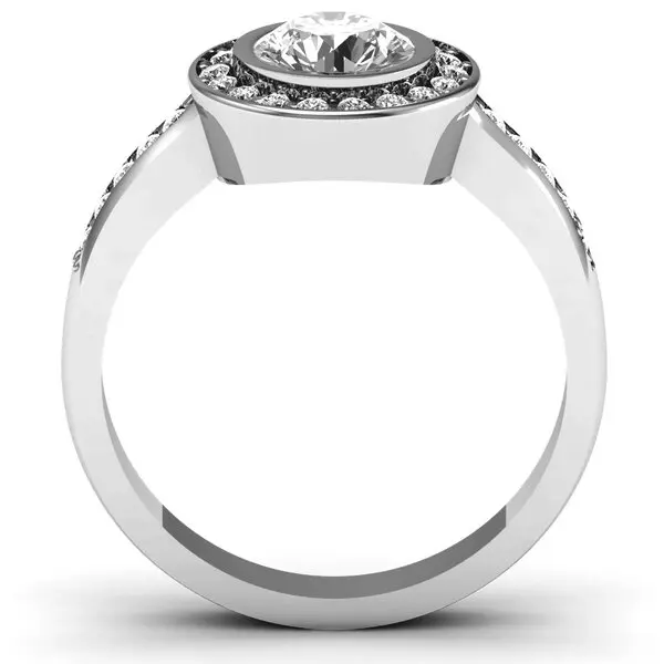 Jewlr Bezel Halo Accent Ring