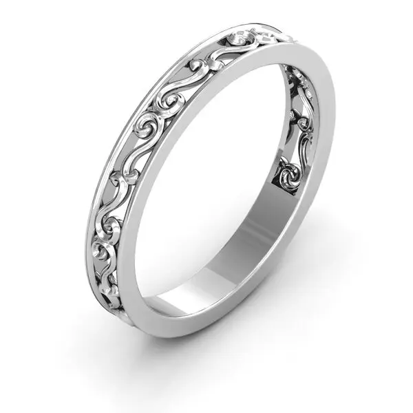 Jewlr Filigree Band Wedding Ring