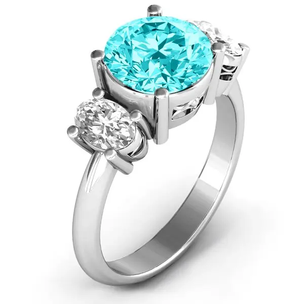 Jewlr Impressive Three Stone Eternity Ring
