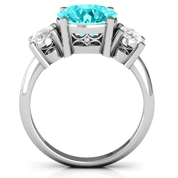 Jewlr Impressive Three Stone Eternity Ring
