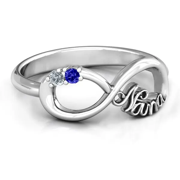 Jewlr 2-10 Stone Nana Infinity Ring