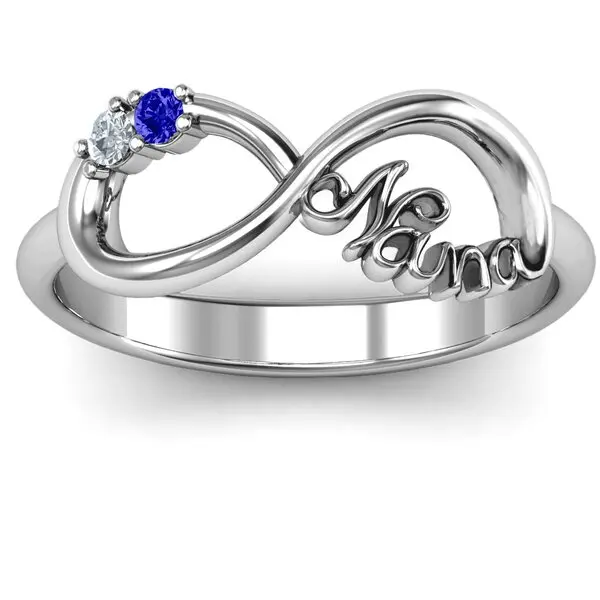 Jewlr 2-10 Stone Nana Infinity Ring