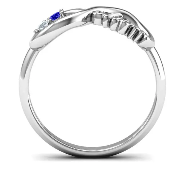 Jewlr 2-10 Stone Nana Infinity Ring