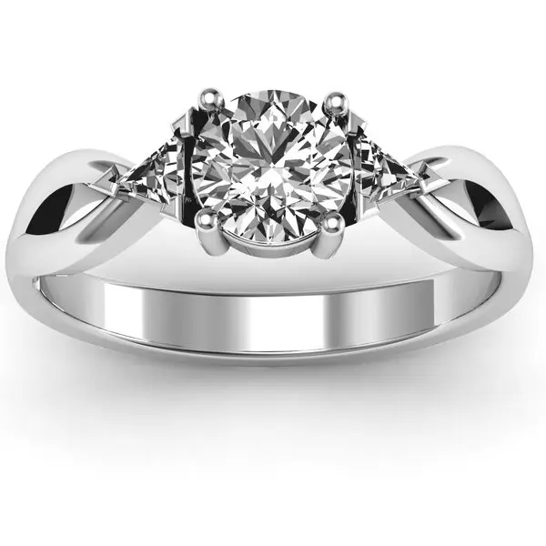 Jewlr Braided Shank Ring With Trillian Accents