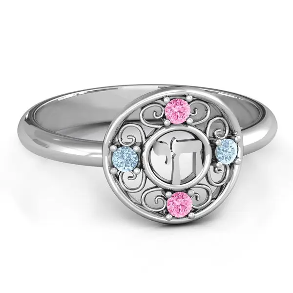 Jewlr Chai Filigree Ring
