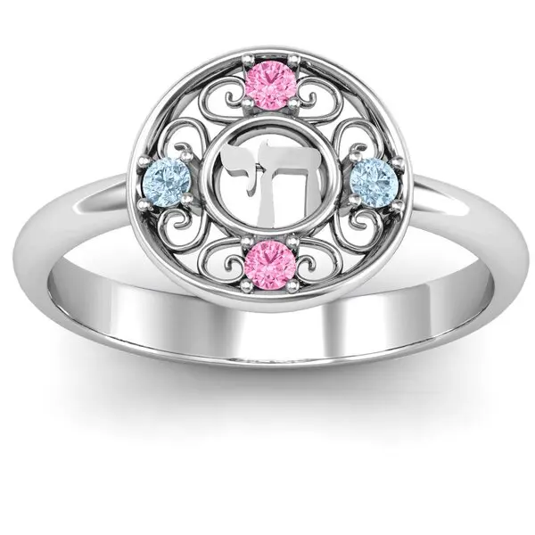 Jewlr Chai Filigree Ring