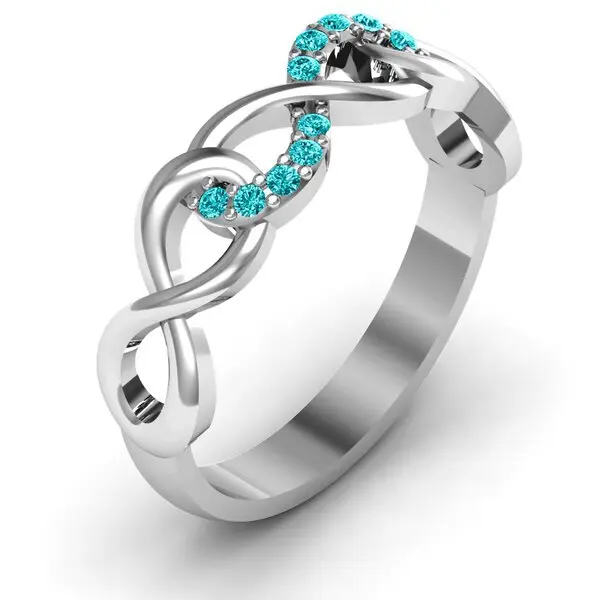 Jewlr Triple Entwined Infinity Ring With Accents
