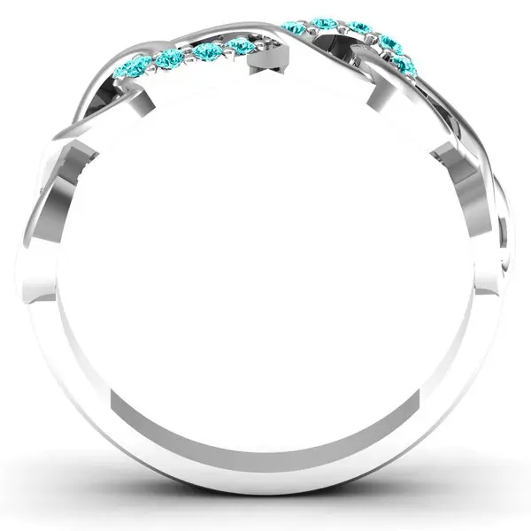 Jewlr Triple Entwined Infinity Ring With Accents