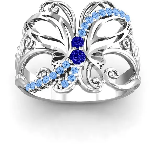 Jewlr Glimmering Butterfly Ring