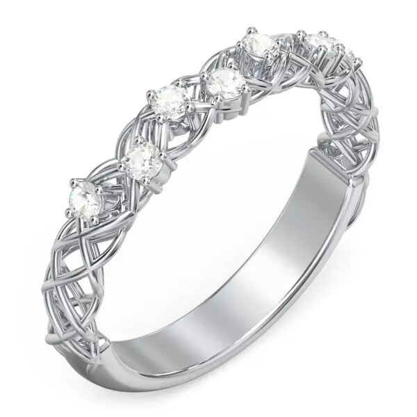 Jewlr Stones Woven In Love Ring
