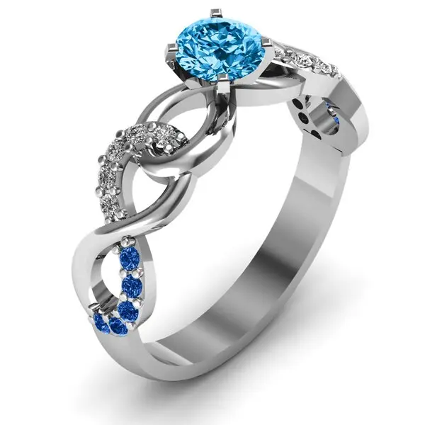 Jewlr Triple Infinity With Accents Ring